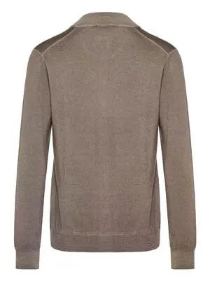 GRAN SASSO Zip-up Sweater - Brown