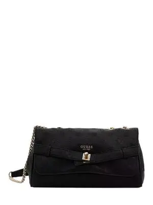Guess Ella Twist-lock Shoulder Bag - Black