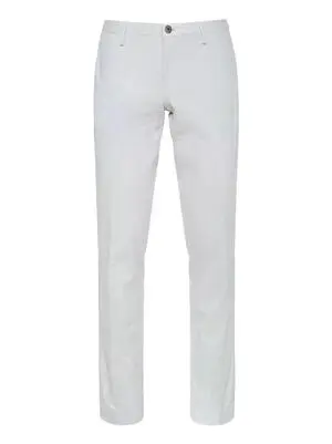BOSS Logo Plaque Slim-fit Trousers - White