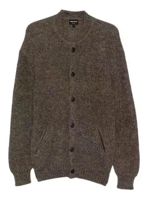 Giorgio Armani Rib-trimmed Cardigan - Brown