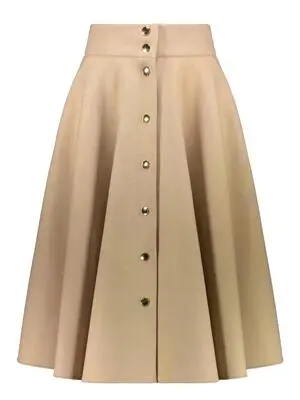 Red Valentino Button-up Midi Skirt - Neutrals