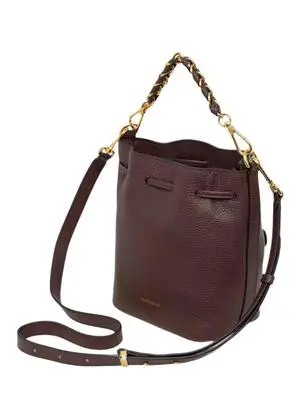 COCCINELLE Beat Generation Pebbled Leather Bucket Bag - Red