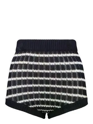 RED VALENTINO RED Valentino Striped Pointelle-Knit Shorts