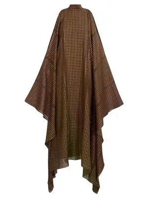 TALLER MARMO Agadez Striped Kaftan Dress - Brown