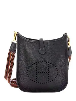 Hermès Evelyne Bag Gen Iii Clemence Tpm Crossbody Bag - Black