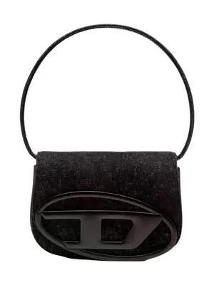 DIESEL® 1DR Logo Plaque Shoulder Bag Black