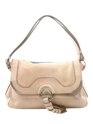 Celine 2000s Tassel Detail Shoulder Bag - Neutrals