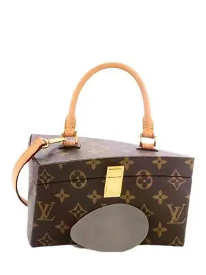 LOUIS VUITTON Twisted Box Bag Monogram Canvas Satchel - Brown