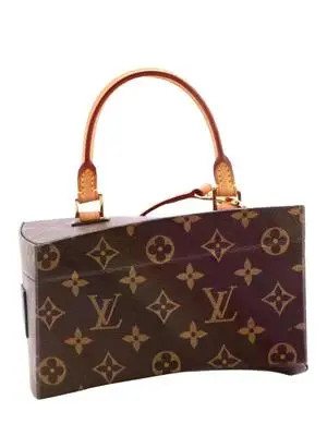 LOUIS VUITTON Twisted Box Bag Monogram Canvas Satchel - Brown