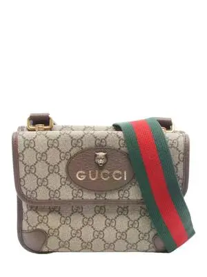 Gucci Small Gg Supreme Crossbody Bag - Neutrals
