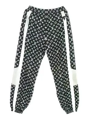 LOUIS VUITTON 2020s Monogram Track Pants - Black