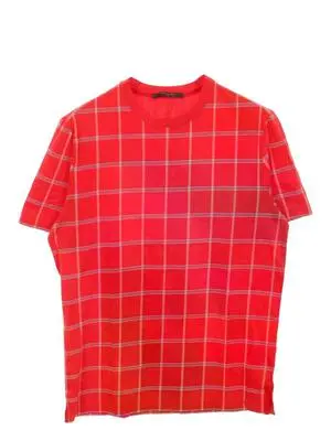 LOUIS VUITTON 2000s Check T-shirt - Red