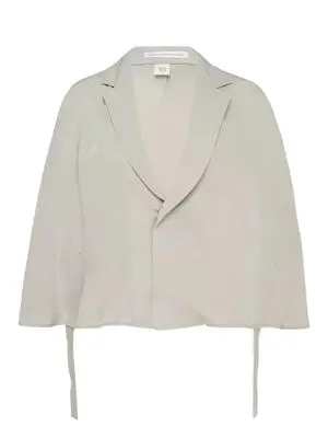 Y’s Tailored Cape With Notched Lapels - Neutrals