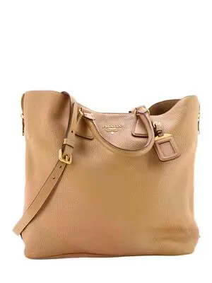 Prada Vitello Daino Convertible Tote Bag - Neutrals