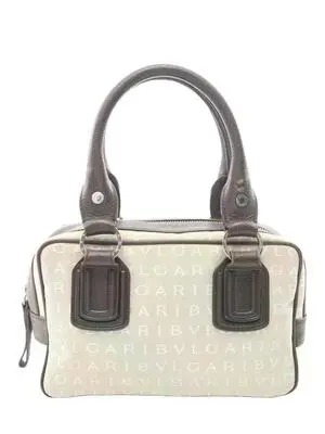 BVLGARI Logomania Canvas Top Handle Bag - Neutrals