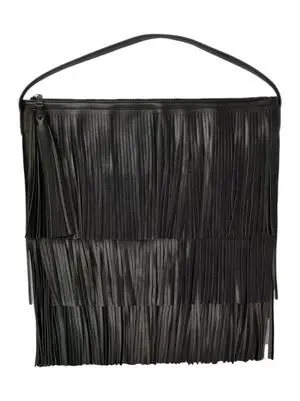 Liviana Conti Elam Fringe Shoulder Bag - Black
