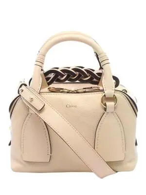 Chloé Daria Leather Tote Bag - Neutrals