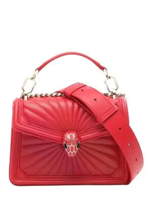 BVLGARI 2010s Serpenti Diamond Blast Tote Bag - Red