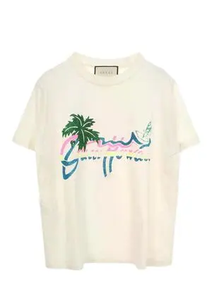 Gucci Hawaii Logo T-shirt - Neutrals