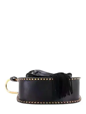 Chloé Hudson Whipstitch Leather Small Crossbody Bag - Black