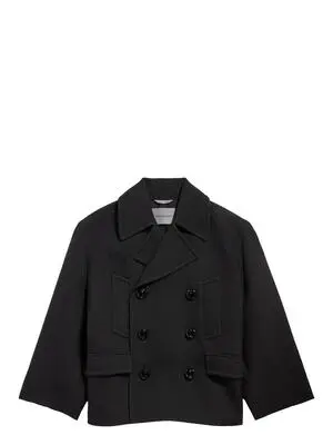 Balenciaga Short Peacoat - Black