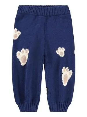 MOLO Soft Cotton Blend Paw Print Pants - Blue