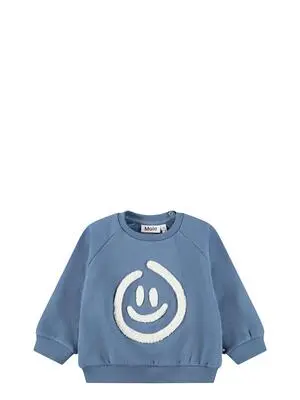MOLO Organic Cotton Sweatshirt With Graphic Print - Blue