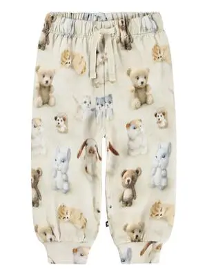 MOLO Simeon" Soft Color Organic Cotton Cartoon Animal Print Pants - Multi