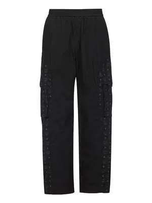 Mcm Monogram Cargo Pants In Econyl - Black