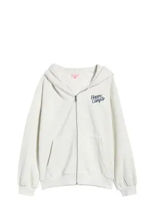 HAPPY CAMP3R Zip Hoodie - Oatmeal Heather Gray