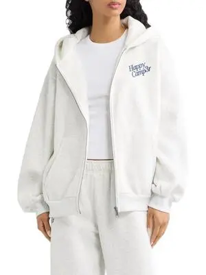 HAPPY CAMP3R Zip Hoodie - Oatmeal Heather Gray