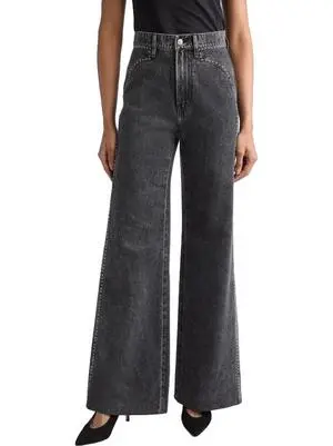 VERONICA BEARD Veronica Beard Grant Studded High Waist Wide Leg Jeans