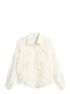 PETAL & PUP Cliona Floral Shirt - Cream