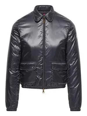 Moncler Lanset Packable Short Down Shirt Jacket - Blue