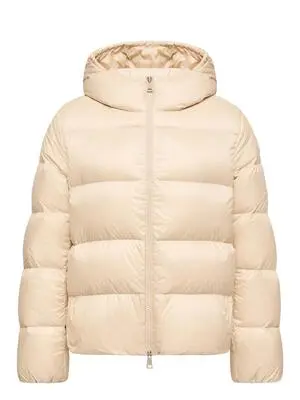 Moncler Feligule Hooded Short Down Jacket - Beige
