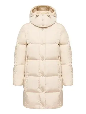 Moncler Long Hooded Down Jacket - White