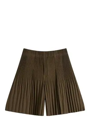 Issey Miyake Pleated Shorts - Brown