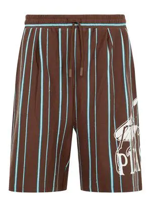 PLEASURES Teleport Wide Shorts - Brown