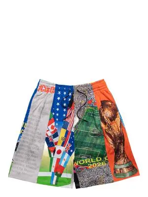 PLEASURES World Cup Wide Shorts - Multicolor