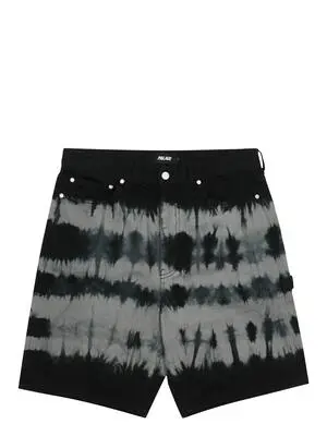 PALACE Tie-dye Denim Shorts - Black