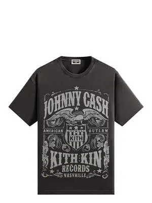 Kith Records For Johnny Cash Outlaw Records Vintage Tee - Black