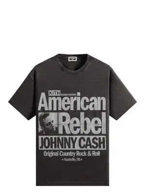 Kith Records Presents Johnny Cash American Rebel Vintage T-shirt - Black