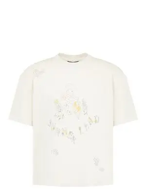 NAHMIAS Scribble Boxy T-shirt - Tan