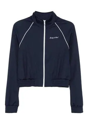 SPORTY & RICH Signature Logo Track Jacket - Blue