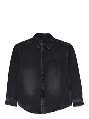 PURPLE BRAND Oversized Western Shirt - Grey
