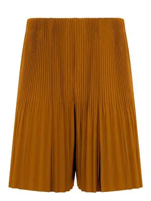 Issey Miyake Pleated Shorts - Brown