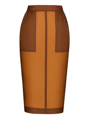 Saint Laurent Parachute Skirt - Brown