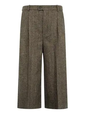 Saint Laurent Tailored Wide-leg Trousers - Brown