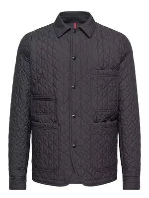 Moncler Theoline Quilted Shirt Jacket - Blue
