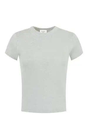Saint Laurent Short Sleeve Fitted T-shirt - Grey